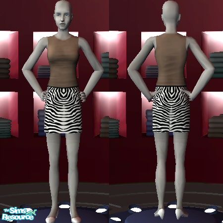 The Sims Resource | Zebra Skirt