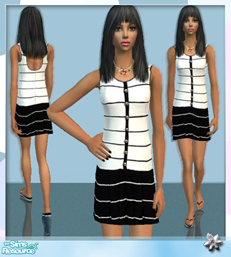 The Sims Resource - nautical dress