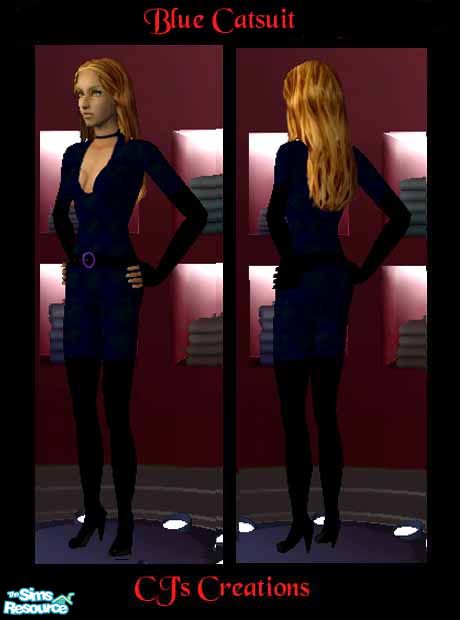 The Sims Resource | Blue Catsuit