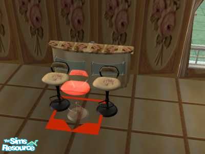 The Sims Resource | Circle roses livingroom bar stool