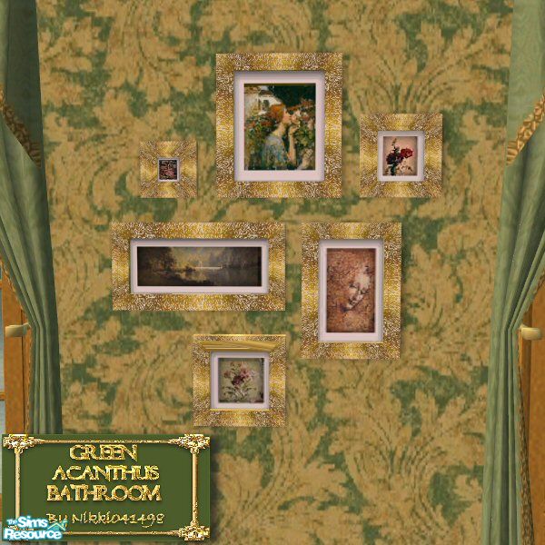 The Sims Resource - Green Acanthus Picture Collage