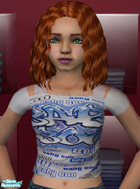 The Sims Resource - white 'baby boo' shirt