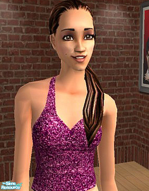 The Sims Resource - Glitter V top: purple