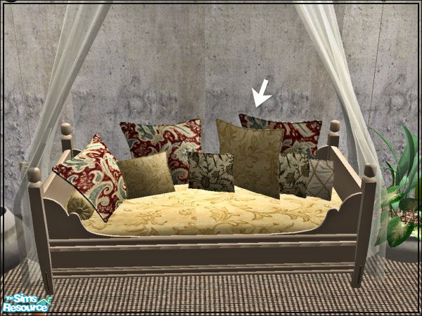 The Sims Resource - PB Daybed Set in lightwood - Pillows