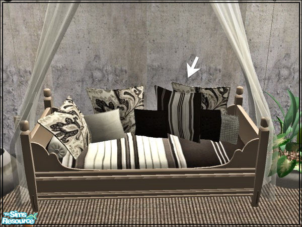 The Sims Resource - PB Daybed Set in lightwood - Pillows 2