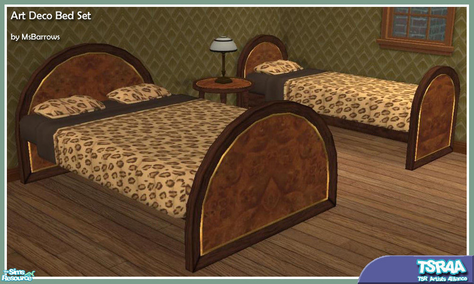 The Sims Resource - Art Deco Bed Set