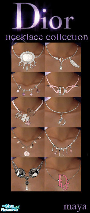 The Sims Resource | Dior necklace collection
