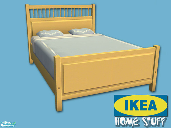 The Sims Resource | Ikea Home Stuff - Hemnes Bed - Yellow