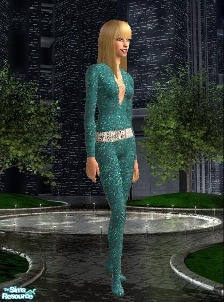The Sims Resource | Aqua Catsuit
