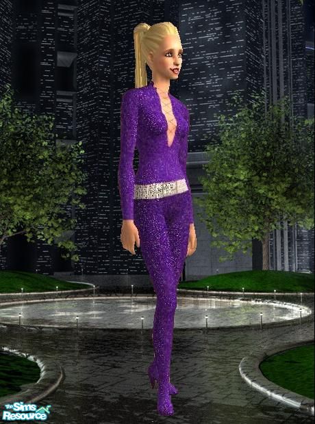 The Sims Resource - Purple Catsuit