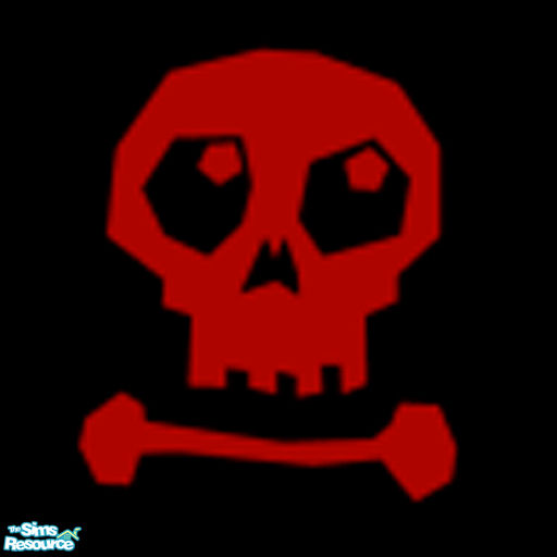 The Sims Resource - Uber cute skull 'Shocked' floor tile