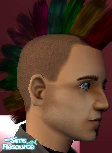 The Sims Resource | Mohawk - Rainbow