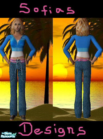The Sims Resource | Short blue top
