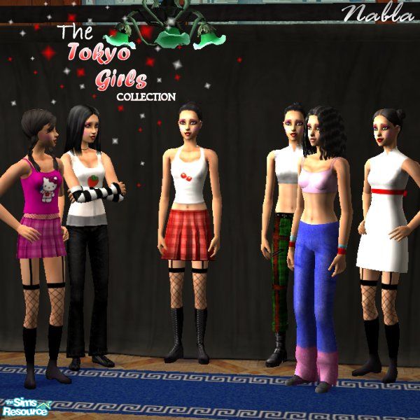 The Sims Resource | Tokyo Girls collection