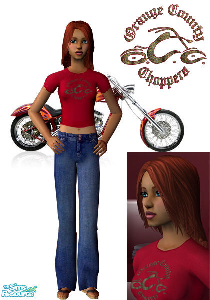 The Sims Resource | Orange County Choppers T-Shirt