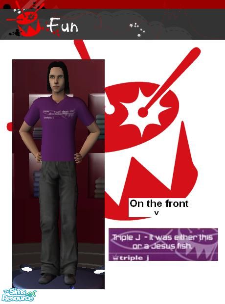 The Sims Resource | Triple J Mens Bumper Sticker Shirt