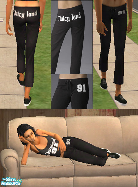The Sims Resource | Juicy Couture Pants