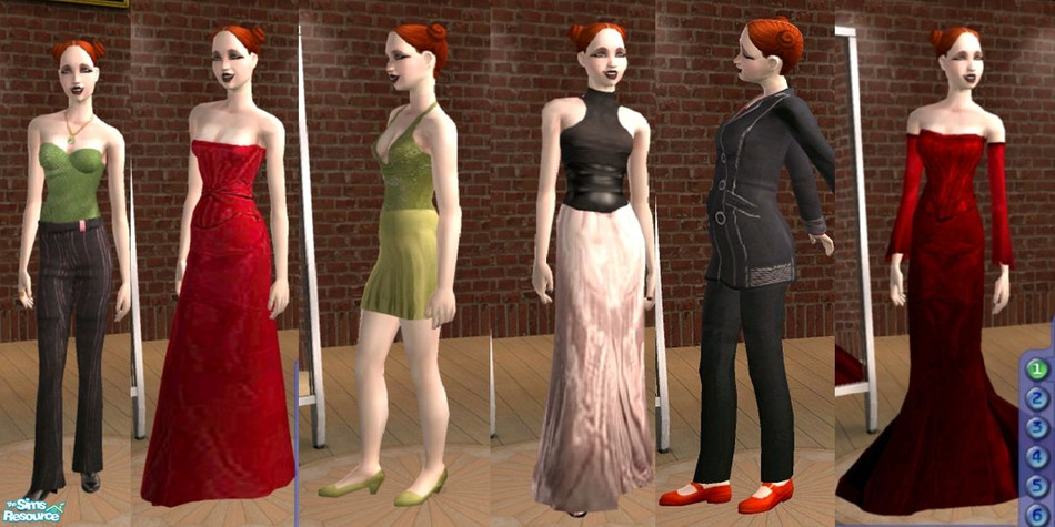 The Sims Resource - Goth Girl Set