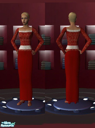 The Sims Resource - Red Knit