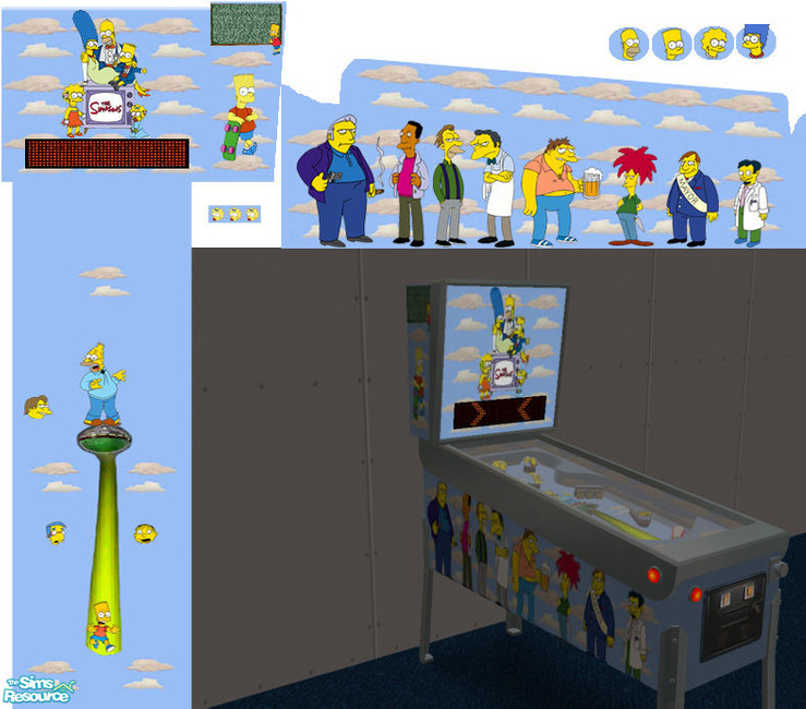 The Sims Resource - simpsons pinball machine
