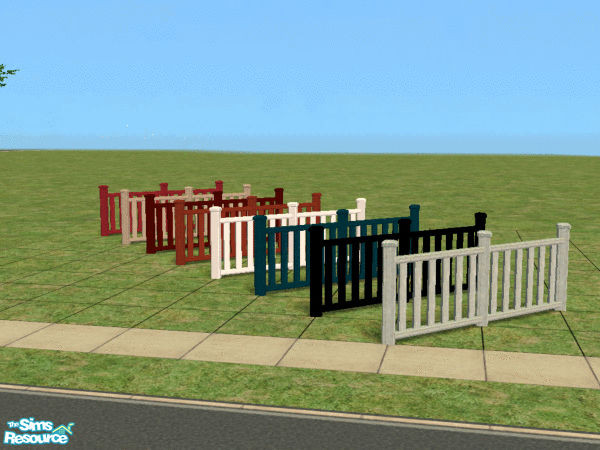 The Sims Resource | Mixed Batch Recolors Of Wooden Fence