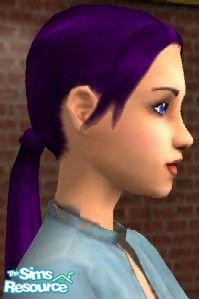 The Sims Resource - Purple Ponytail