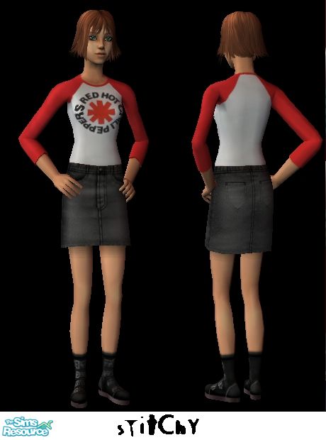 The Sims Resource - Red Hot Chilli Peppers Shirt
