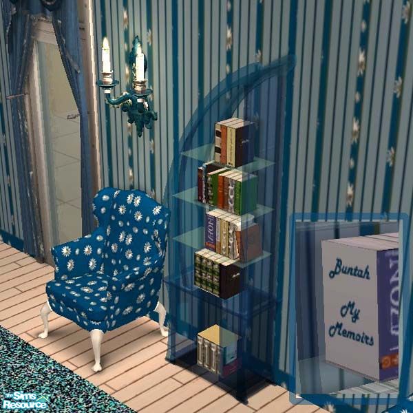 The Sims Resource - BOOKS for blue glass bookcase