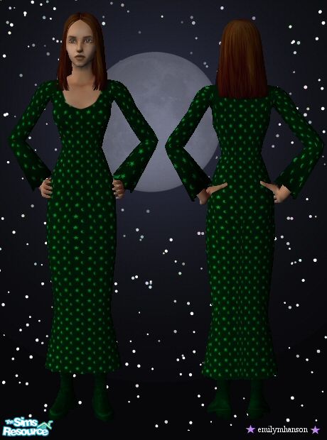 The Sims Resource | Green Celestial Dress