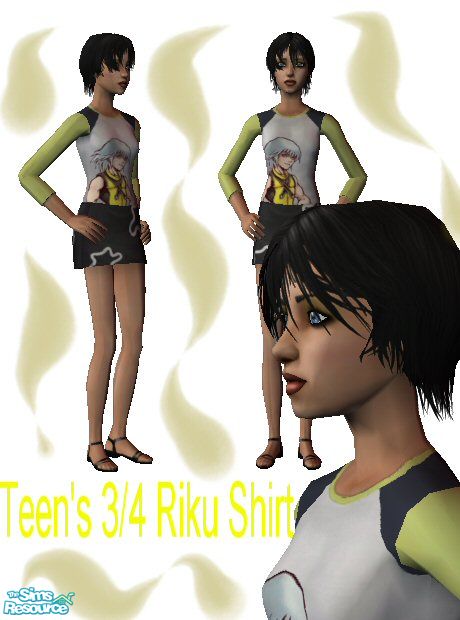 The Sims Resource - Riku 3/4 Teen's Top