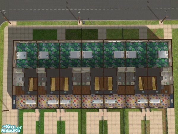 The Sims Resource | Inner City Series - Row homes