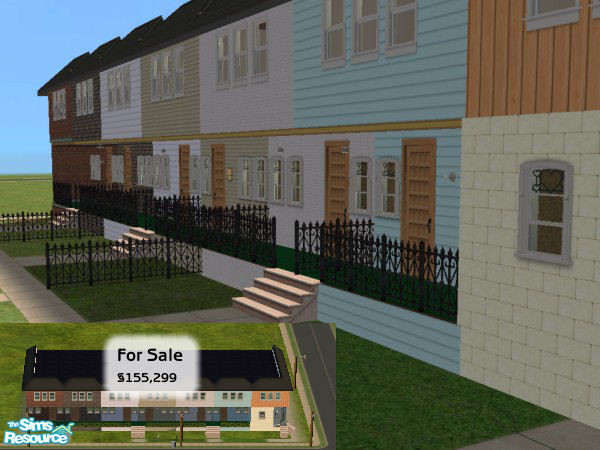 The Sims Resource | Inner City Series - Row homes