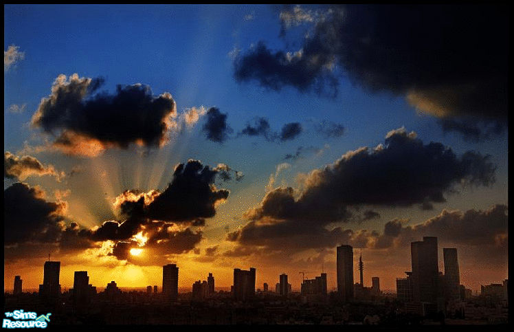 The Sims Resource - ~City Sky~ large painting.