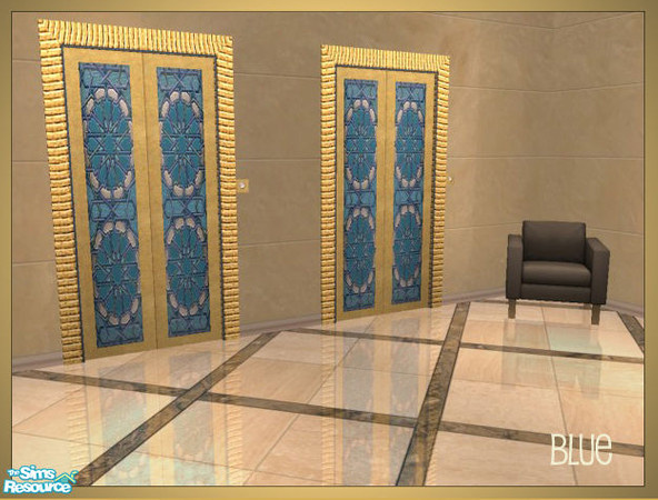 The Sims Resource | Arabesque inspired elevator recolors - blue