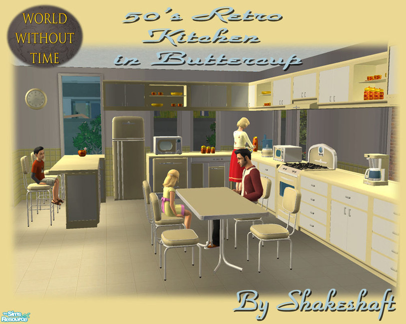 The Sims Resource - 50s Retro Kitchen - Buttercup