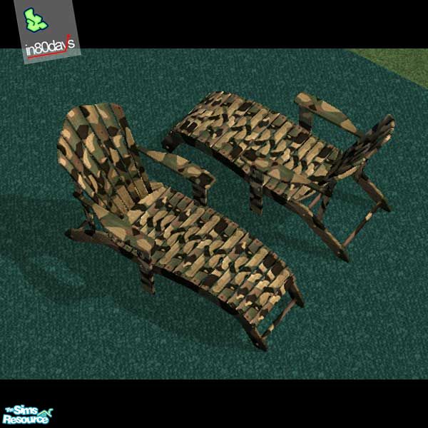 The Sims Resource | Battle Recliner - outdoor living lounge