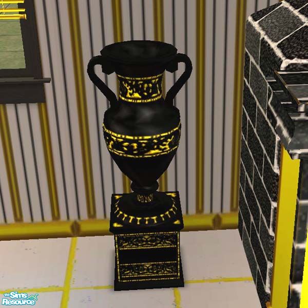 The Sims Resource - Black urn with 24k gold inlay