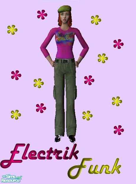The Sims Resource - Electrick Funk Logo Tee