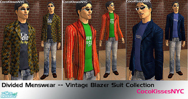 The Sims Resource | Vintage Blazer Suit Set