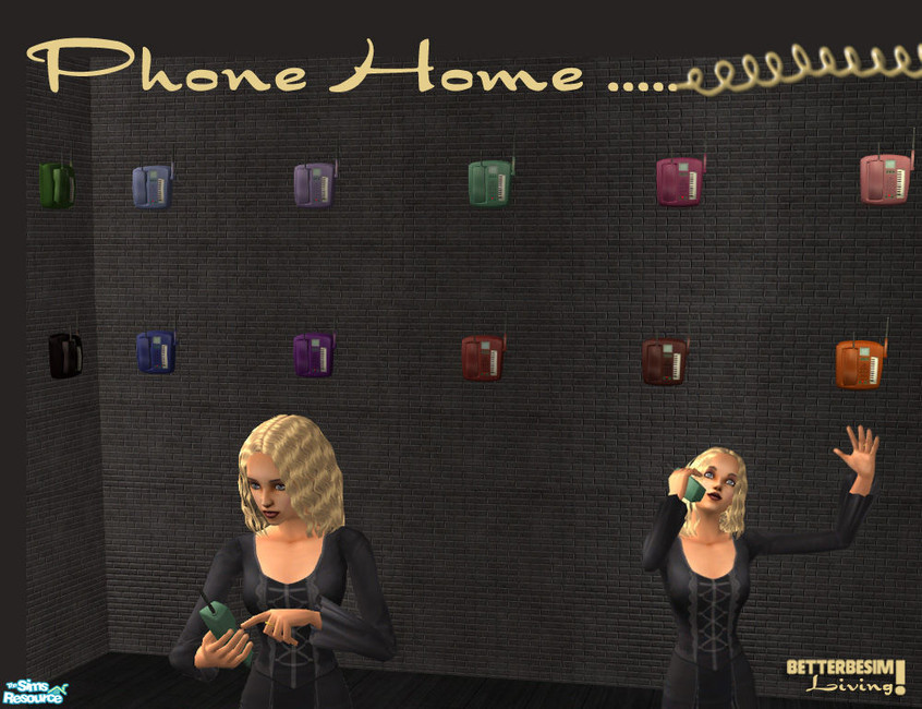 BetterbeSim's Phone Home.... colored phones collection
