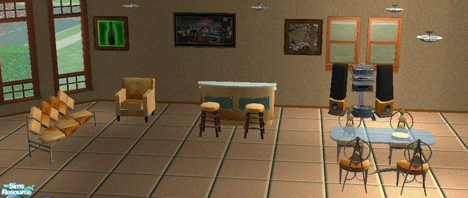 The Sims Resource - Gold Bar Room