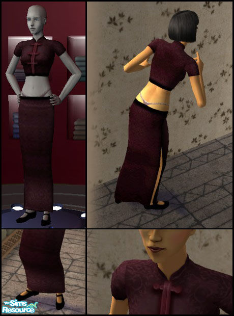 The Sims Resource - Sexy Asian inspired dress