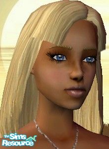 The Sims Resource | Straight Bangs [Blonde]