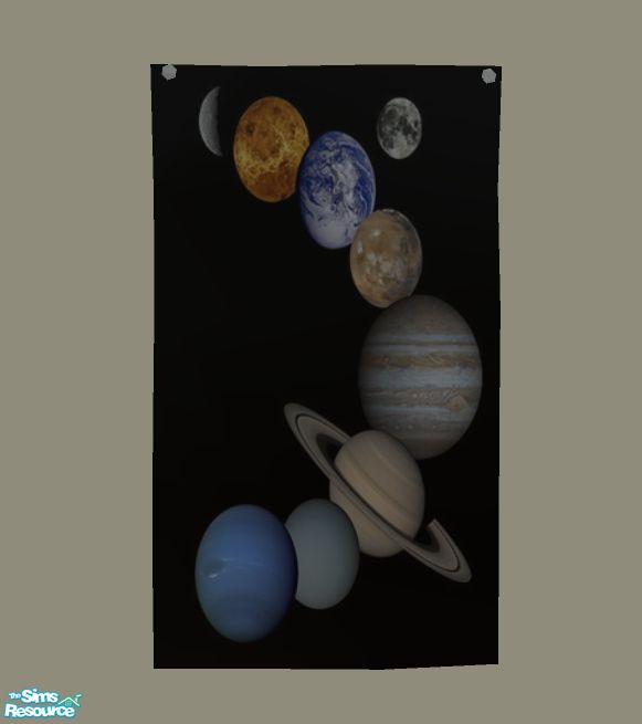 The Sims Resource | Solar System Wall Poster