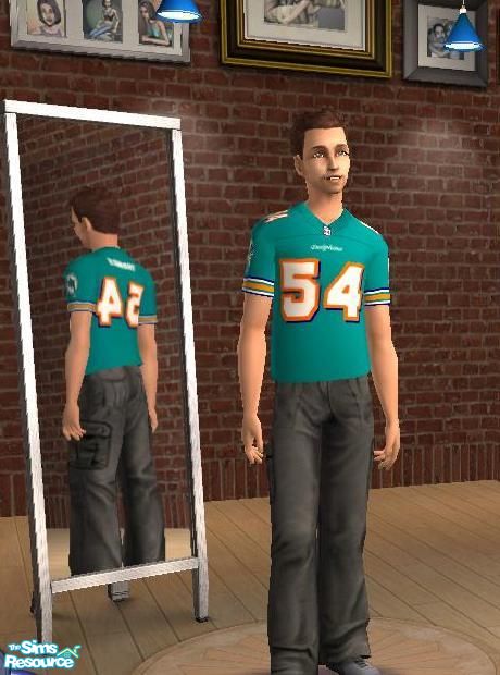 The Sims Resource | Miami Dolphins #54 Football Jersey