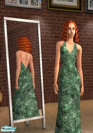 The Sims Resource - Snake Skin Formal Dress
