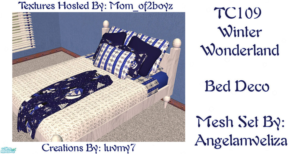 The Sims Resource - TC109 Winter Wonderland - Bed Deco