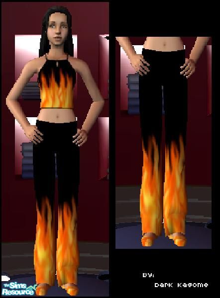 The Sims Resource - Flame Pants
