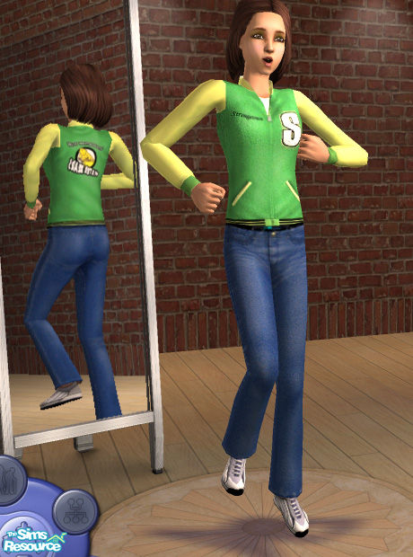 The Sims Resource - SHS Letterman Jacket for Girls