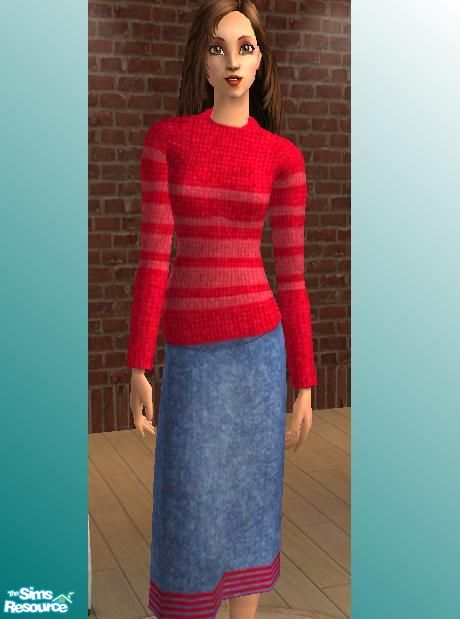 The Sims Resource | The 'Mummy' Jumper and Sequined Skirt